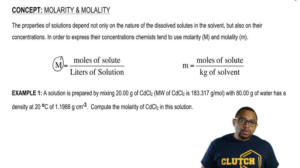 Molarity Chemistry Examples