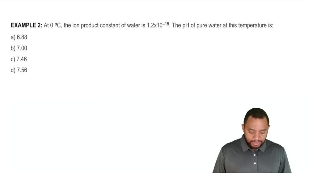Ion Product Constant For Water