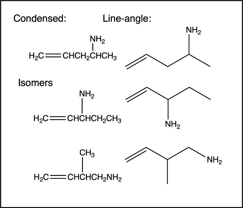 For the following model of a molecule:Draw its condensed and line ...