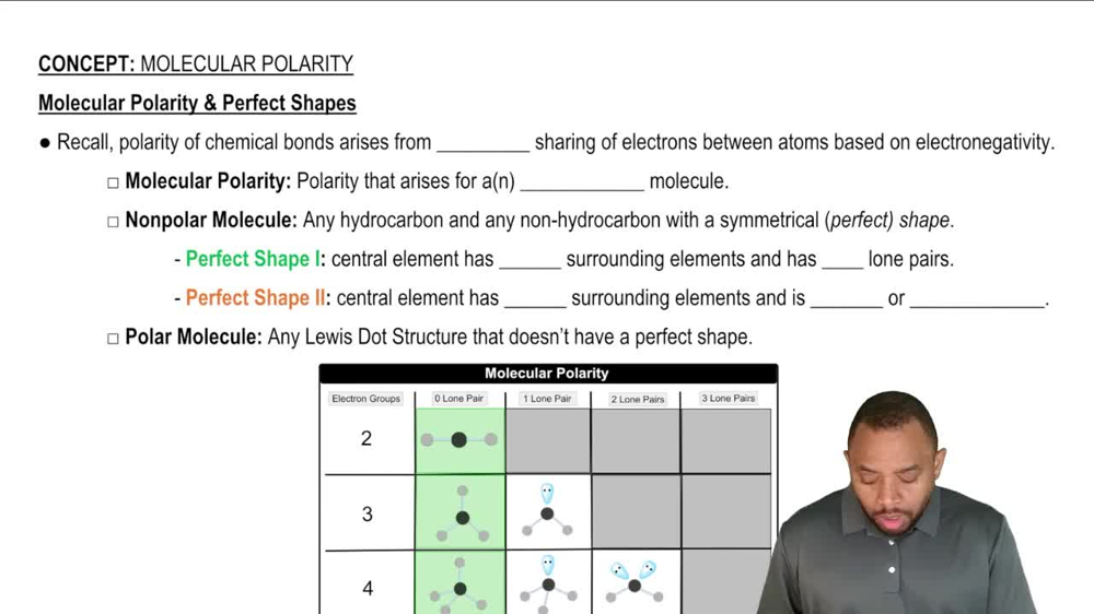 Molecular Geometry Polarity Multiple Choice Questions