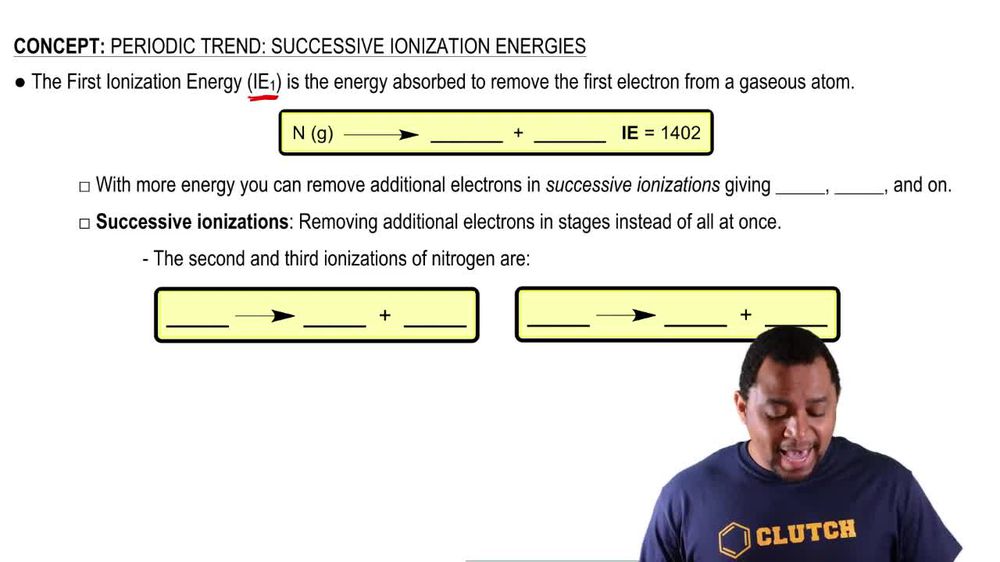 Successive Ionization Energies