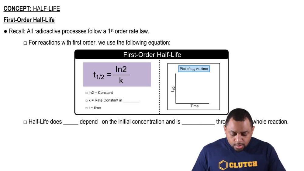 Half Life Chemistry Formula