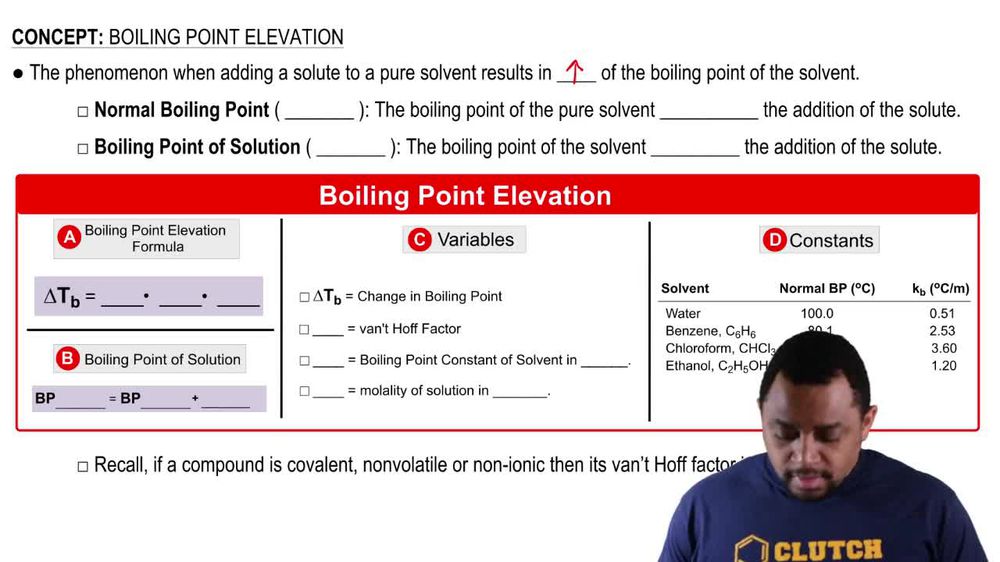 Boiling Point Elevation Formula