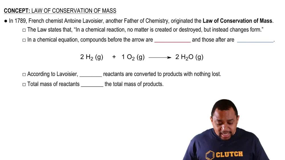 Law Of Conservation Of Mass Equation