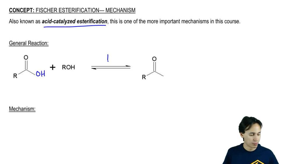 Fischer Esterification Mechanism Carboxylic Acid