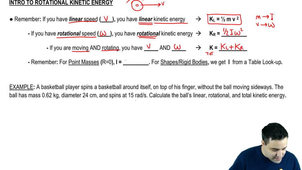 Rotational Kinetic Energy Equation