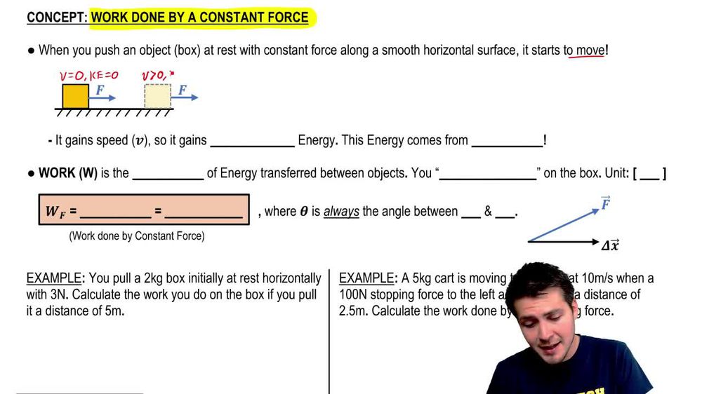 Work Formula Physics Examples