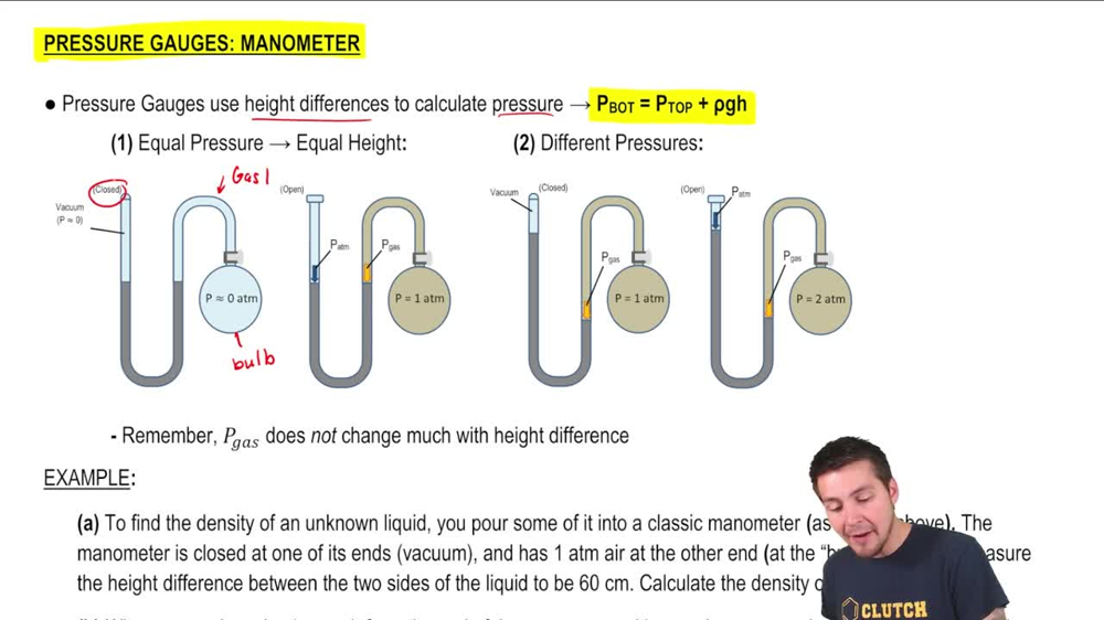 Manometer Calculations