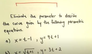 Parametric Equations Eliminating Parameter T | Channels for Pearson+