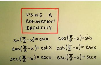 Cofunction Identities Examples & Practice Problems | Channels for Pearson+