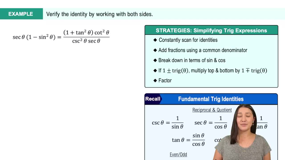 Verifying Trigonometric Identities The Fundamental Trigonometric
