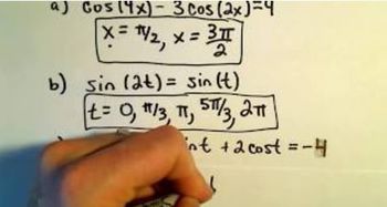 Ex: Solve a Trigonometric Equation Using a Sum to Product Identit... | Channels for Pearson+