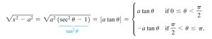 Calculus Trigonometric Substitutions Study Guide for Integrals | Notes