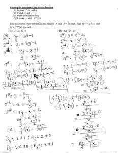 College Algebra Study Guide: Inverse Functions & Graphs | Notes