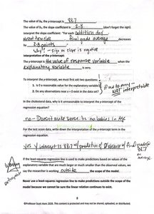 Statistics Study Guide: Scatter Plots, Correlation & Regression | Notes